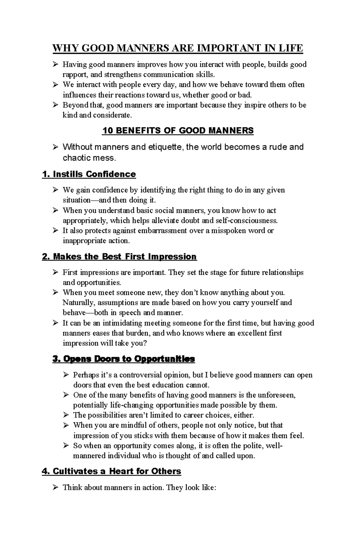 WHY GOOD Manners ARE Important IN LIFE 3 - WHY GOOD MANNERS ARE ...