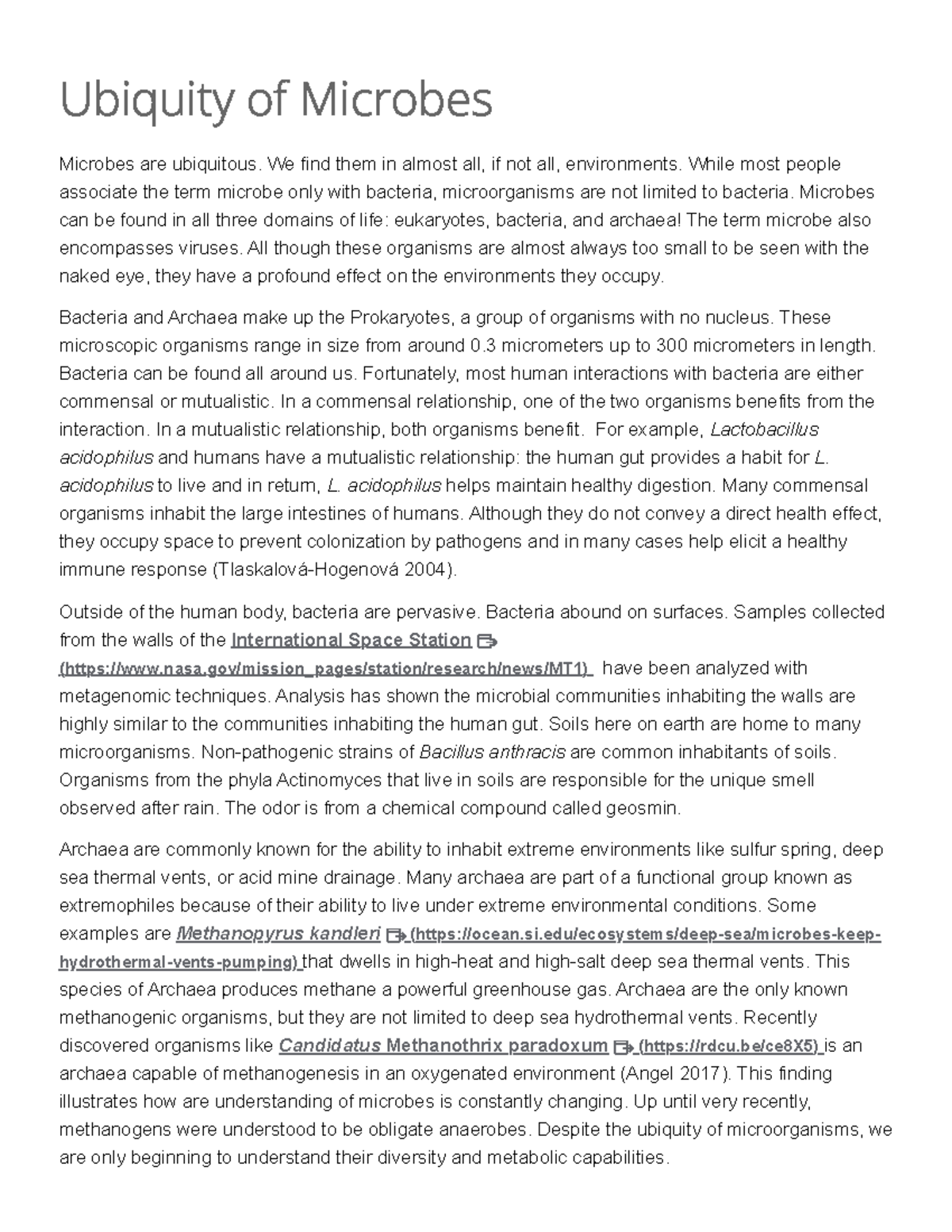 Ubiquity of Microbes BIOZ-303-AOL-SP2023 - Microbiology Laboratory ...