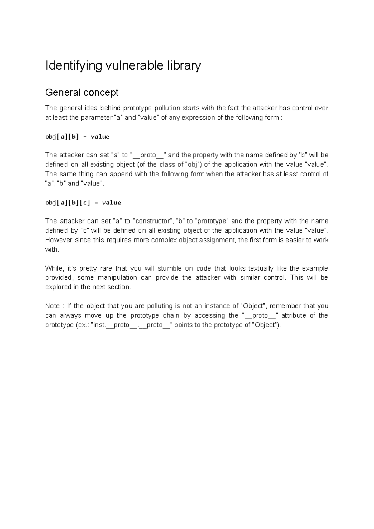 Javascript seguro - Identifying vulnerable library General concept The general idea behind ...