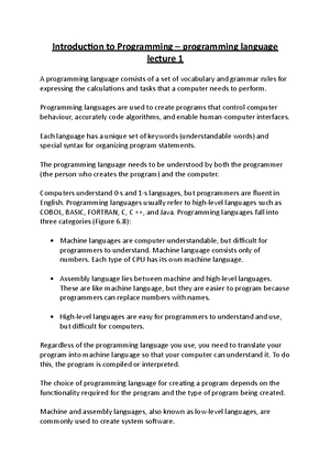 Programming - Languages - Programming - Languages WORA Write Once Run ...