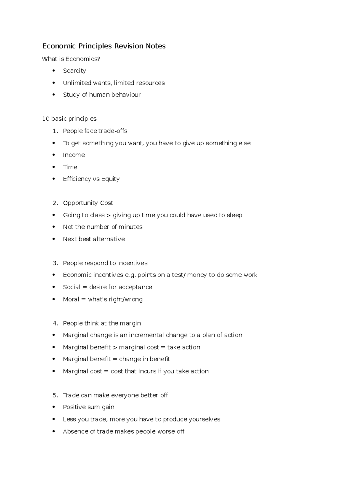 Economic Principles Revision Notes - Macro - Economic Principles ...