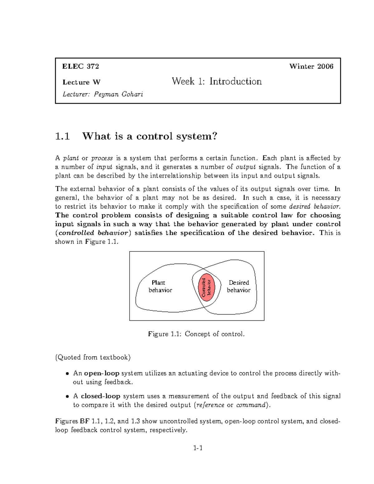 ELEC 372 Gohari-notes GÇÅ - ELEC 372 Winter 2006 Lecture W Week 1 ...