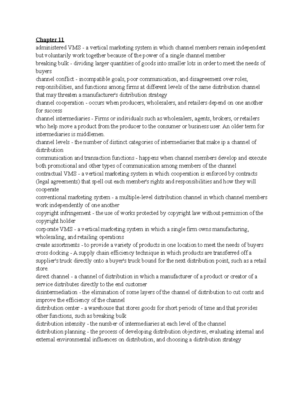 Exam 3 voacb - Exam - Chapter 11 administered VMS - a vertical ...