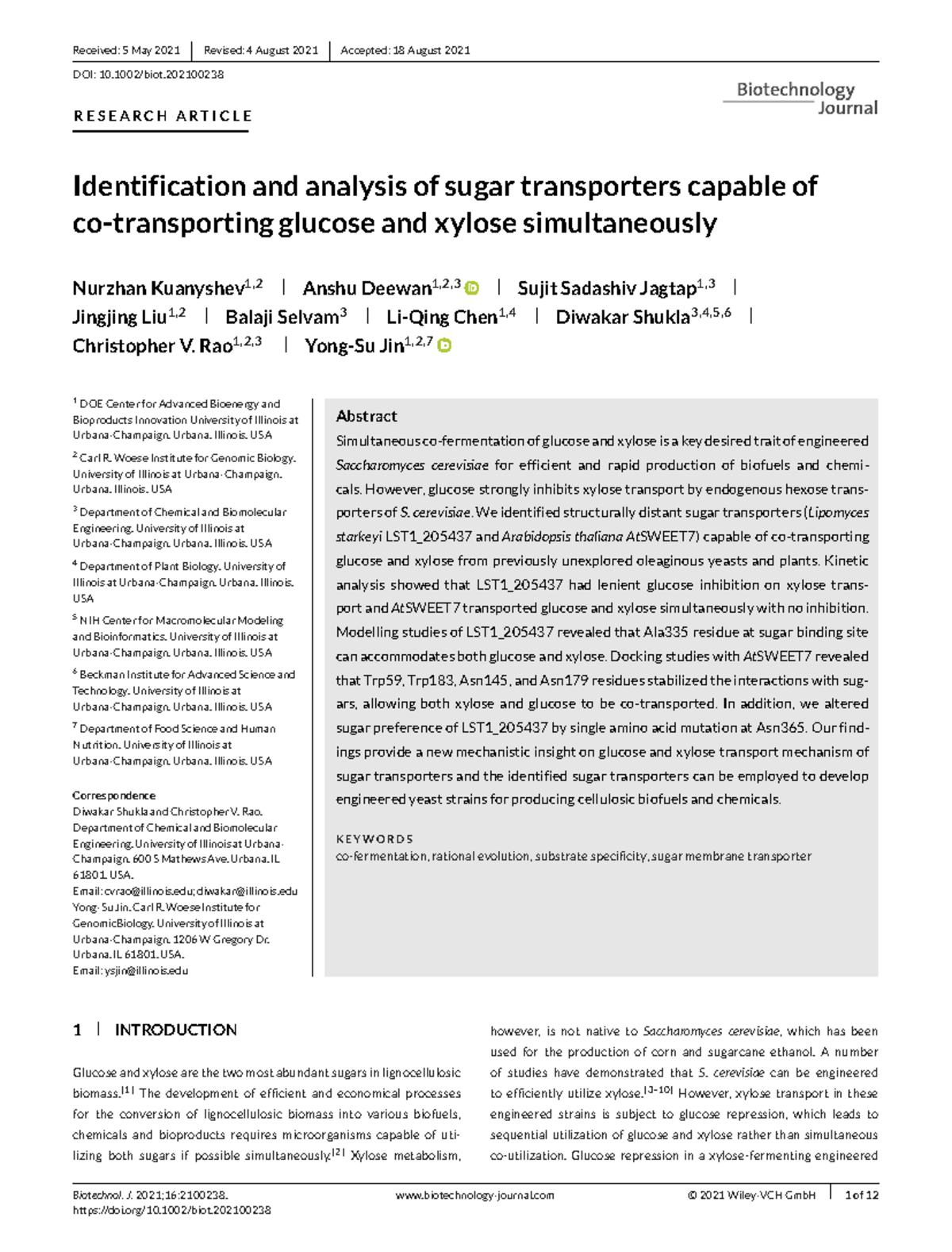 Biotechnology Journal - 2021 - Kuanyshev - Identification and analysis ...