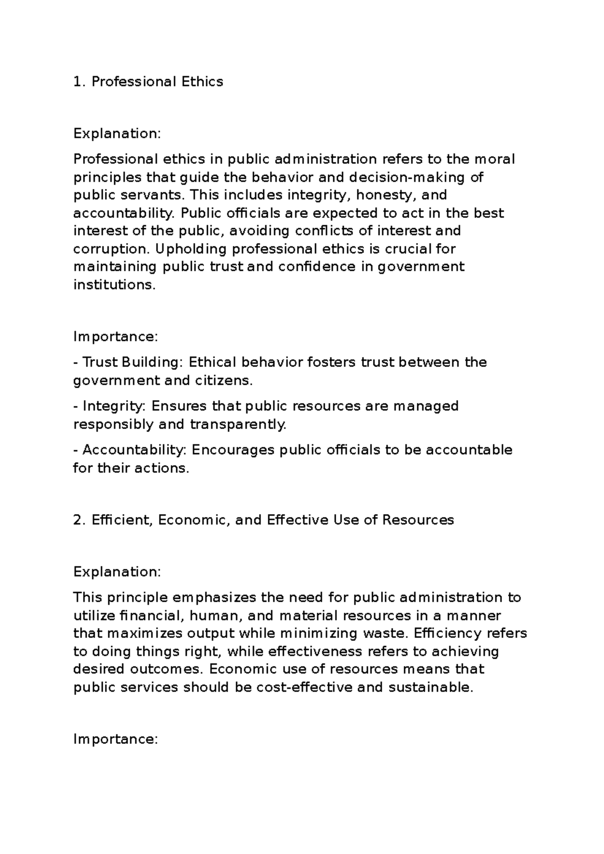 Basic values and principles governing public administration ...