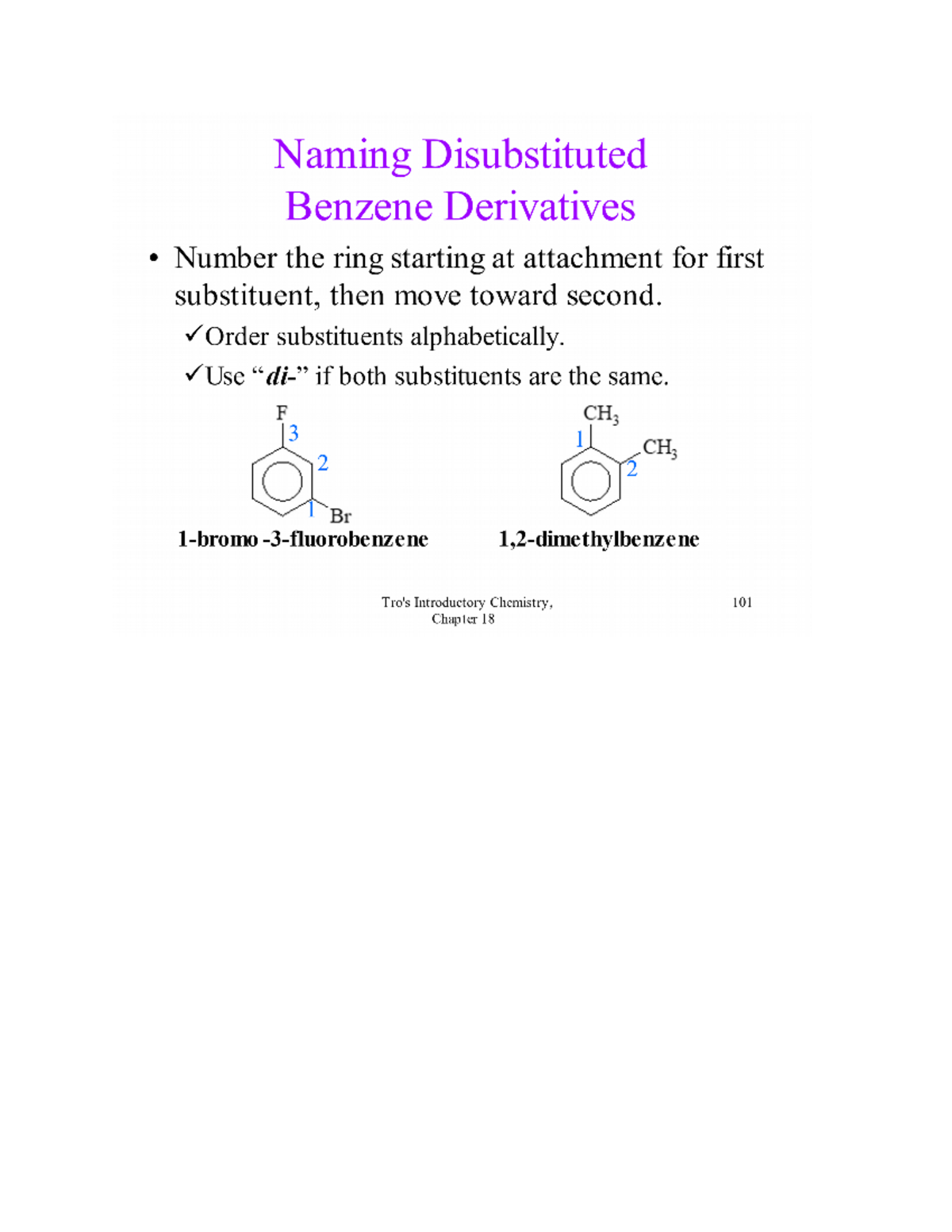 CH.18- Naming Disubstituted Benzene Derivatives, Continued - Naming ...