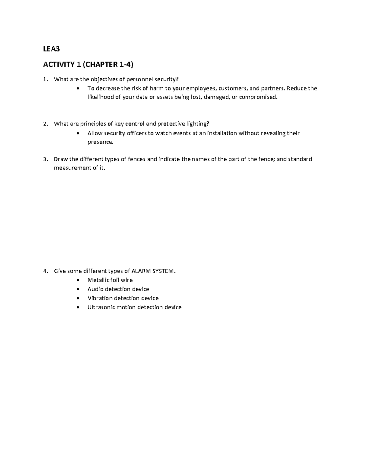 LEA3 - LEA 3 ACTIVITY 1 (CHAPTER 1-4) What are the objectives of ...