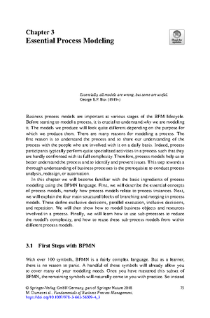 Dumas 2018 Chapter 2 Process Identification - Chapter 2 Process ...