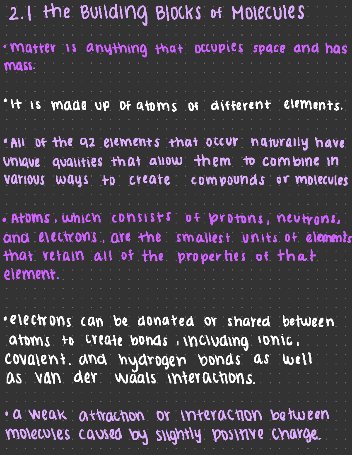 Chemistry Of Life Chapter 2 Summary Part 1 - BIOL 041 - Studocu