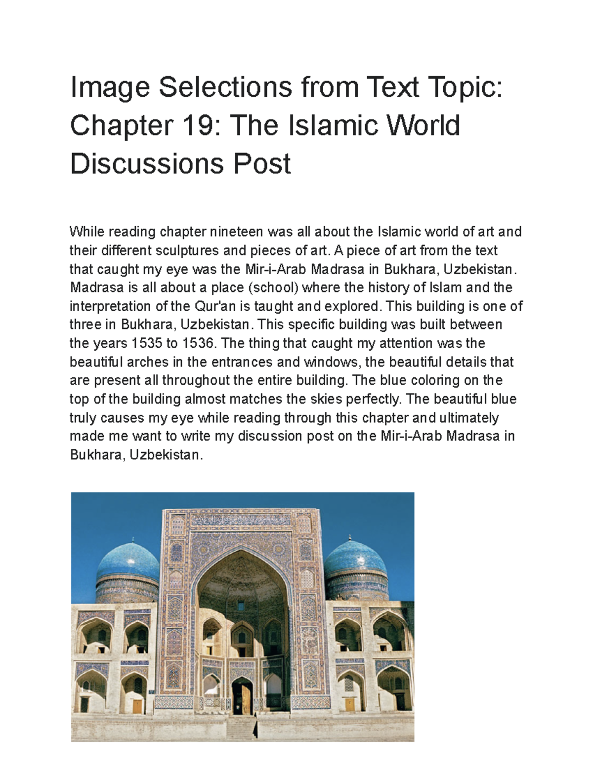 Image Selections from Text Topic Chapter 19 The Islamic World ...