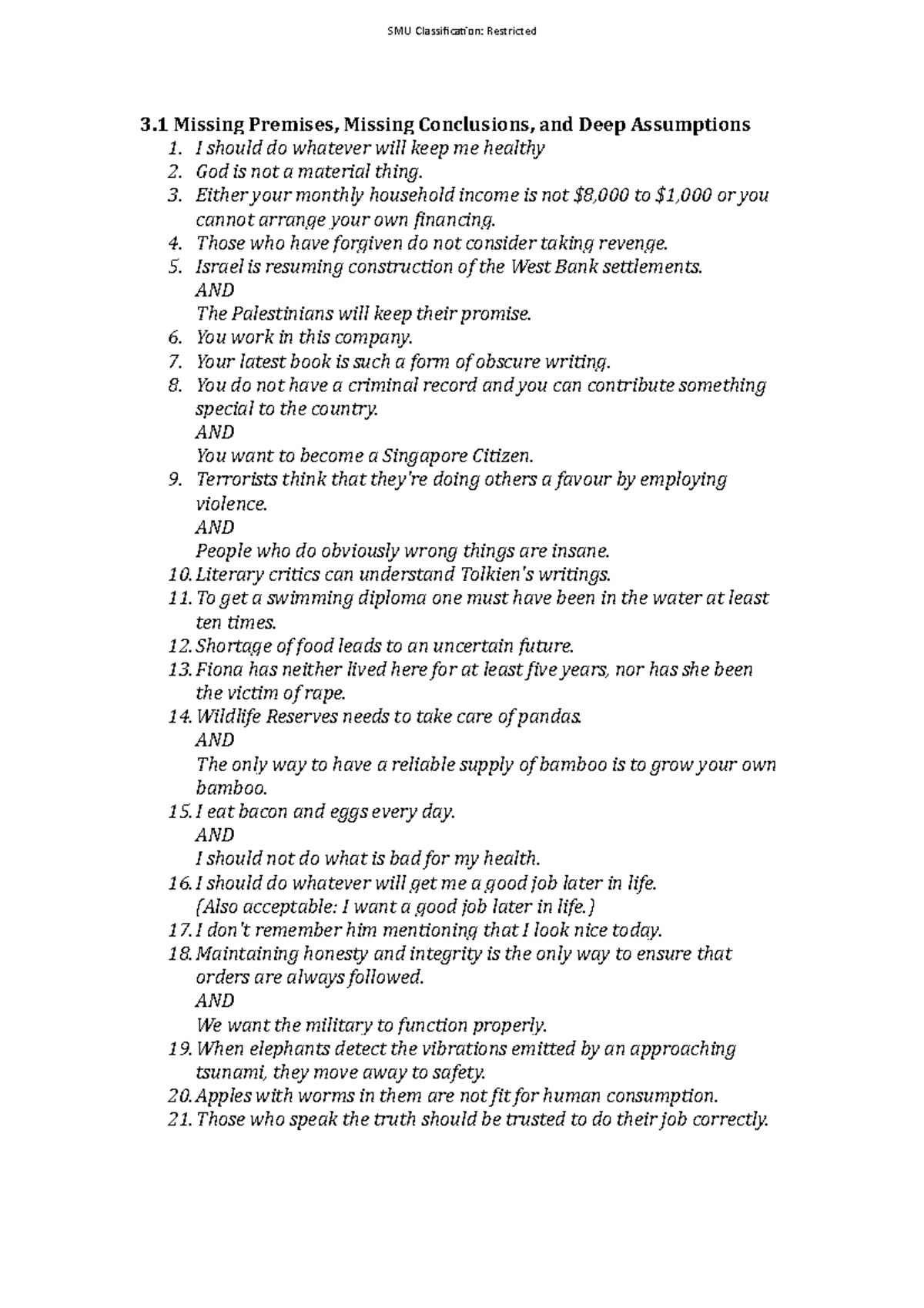 Exercise 3Sol - Week 3 practice questions solutions for Prof Burik - 3 ...