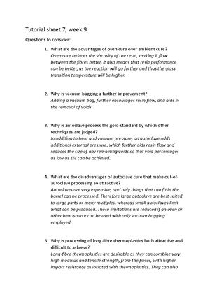 Tutorial sheet 6, 2021 - Solutions - Tutorial sheet 6, week 8 ...