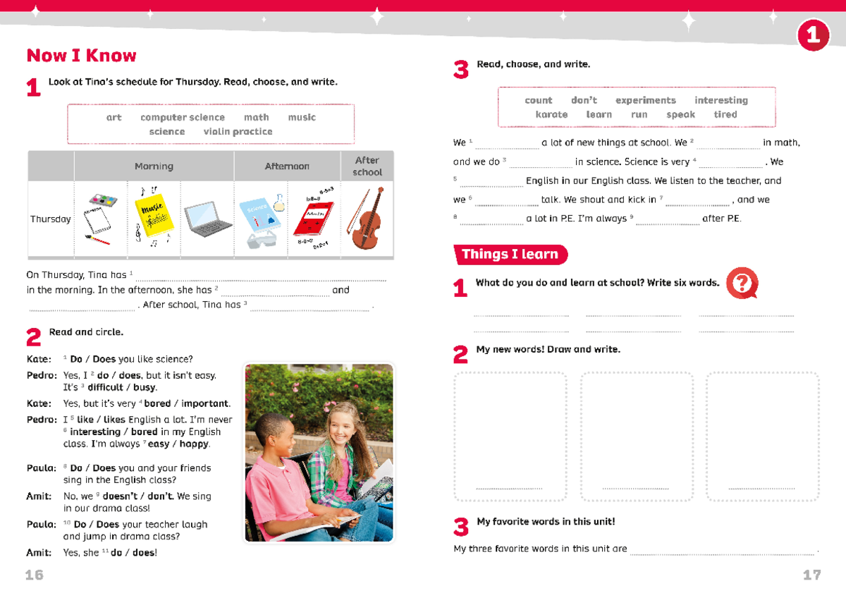 NIK 2 WB - books - 1 Now I Know 3 Read, choose, and write 1 Look at ...