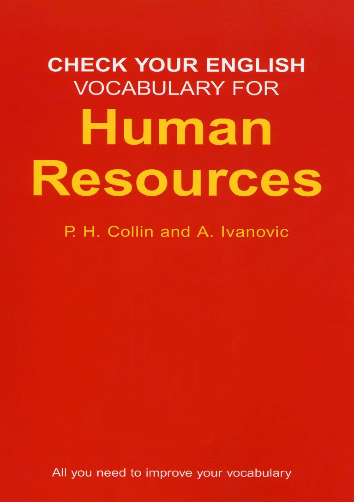 Human Resources Course - CHECK YOUR ENGLISH VOCABULARY FOR HUMAN ...