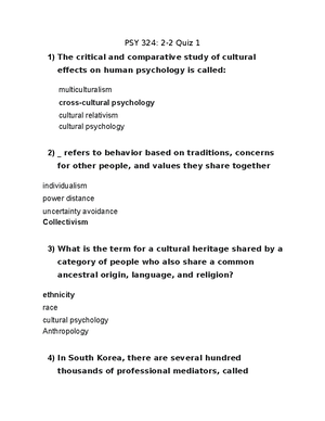 PSY 324 Final Project Question 1 - FINAL PROJECT QUESTION 3 6-3 Journal ...
