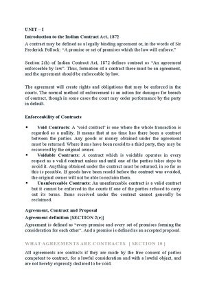 Contract-I (Law of General Contract) - Studocu