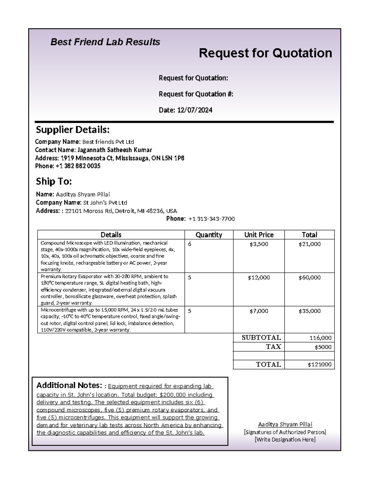 requestation quotation form part2 - aftemplates Request for Quotation ...