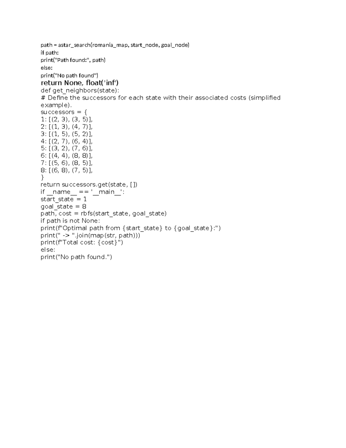 Best-first search - hgiyiy - path = astar_search(romania_map, start_node, goal_node) if path ...