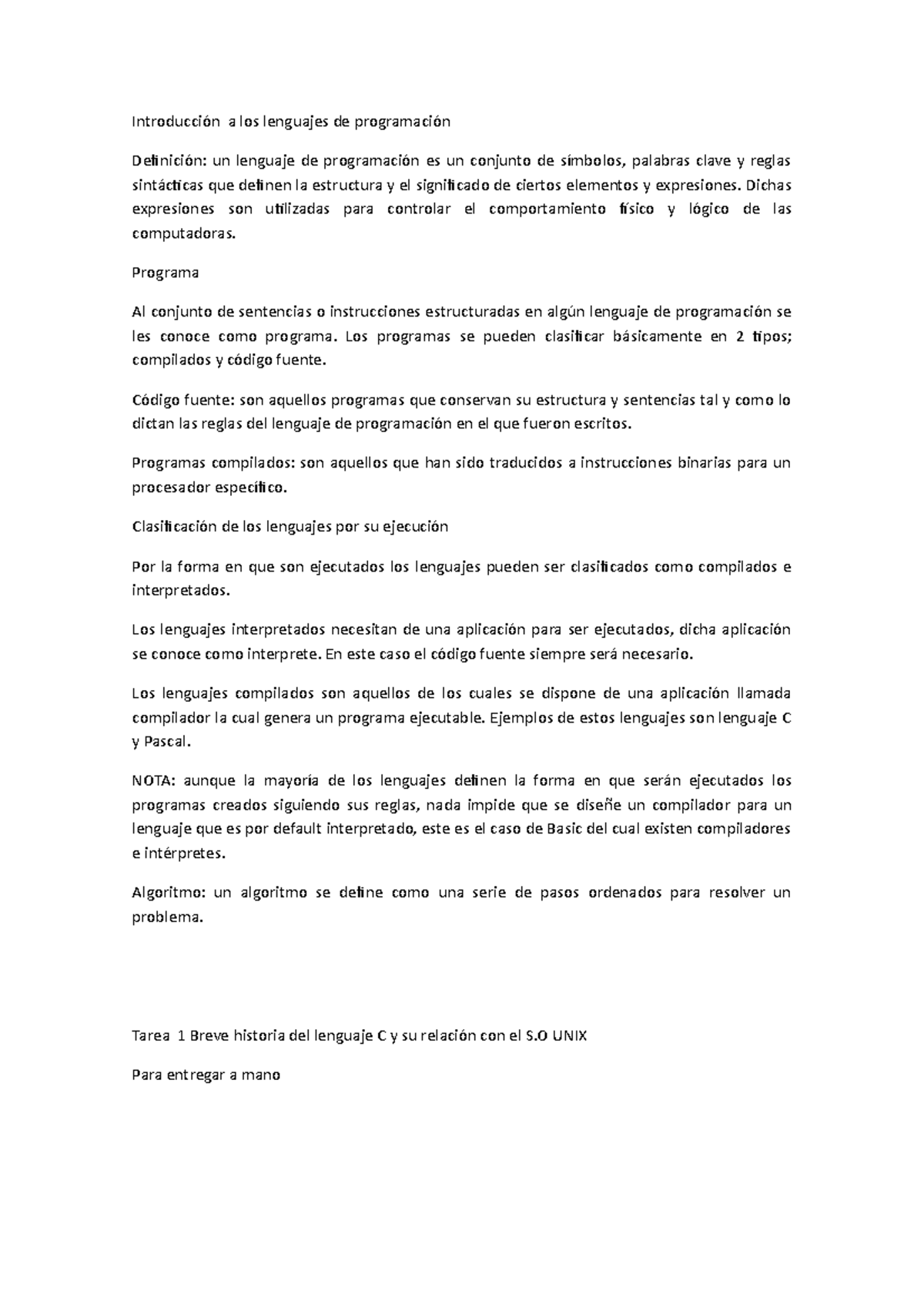 Introduccion a los lenguajes de programacion apuntes - Introducción a ...