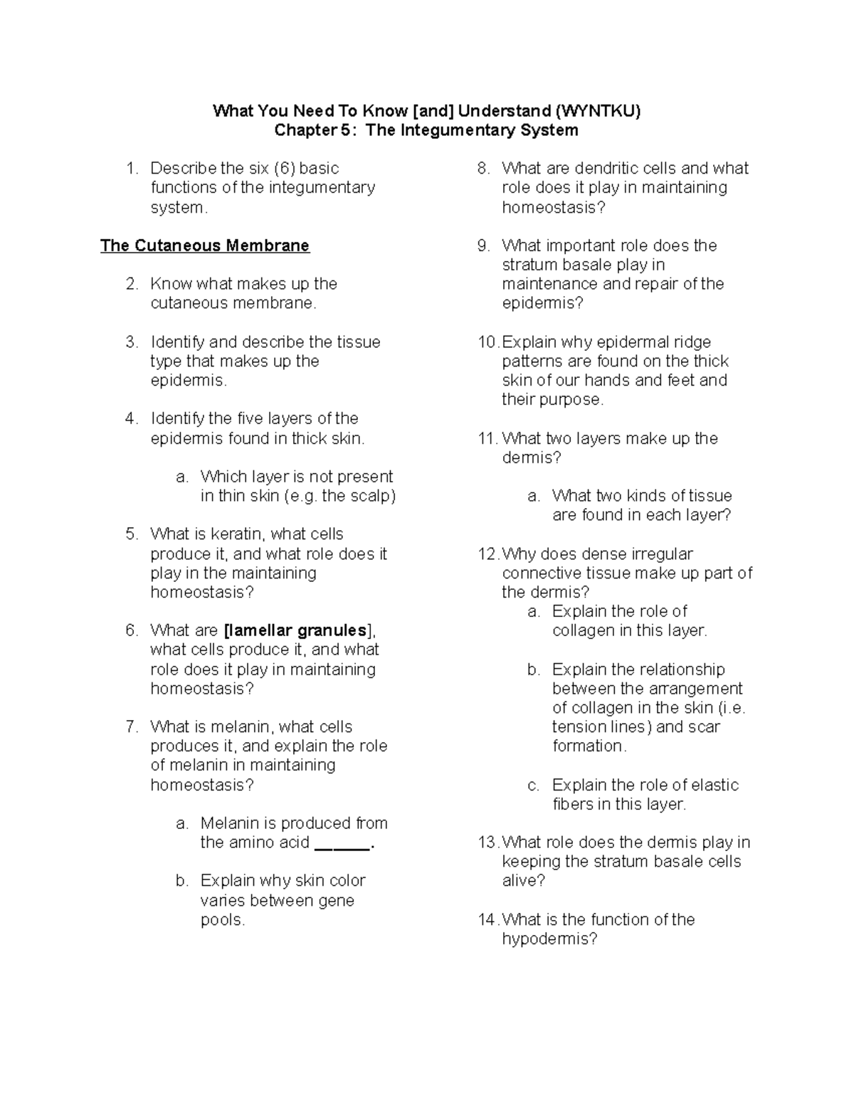 Wyntku Ch 5 - Lecture notes 5 - What You Need To Know [and] Understand ...