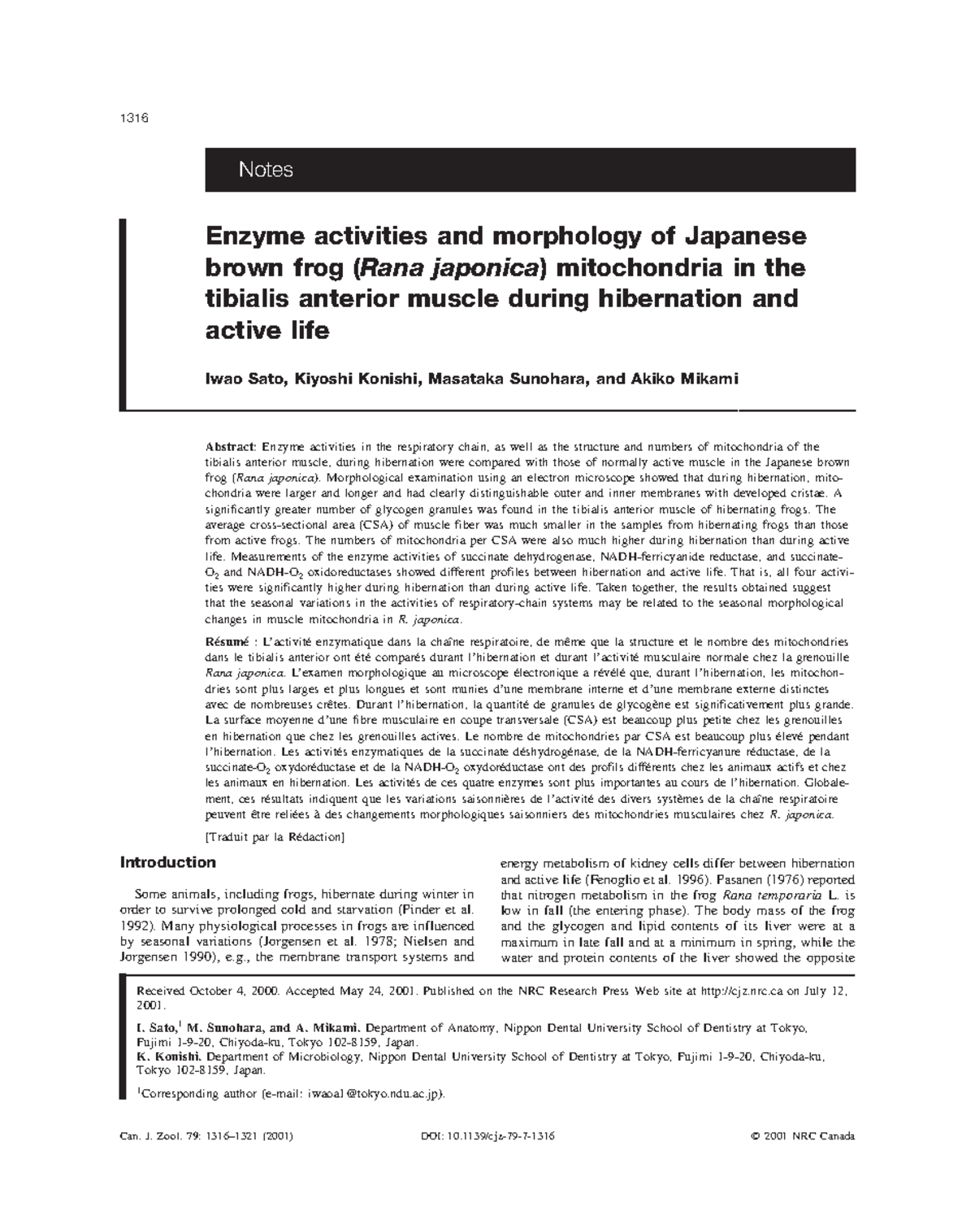 Enzyme activities and morphology of Japa - Notes Enzyme activities and ...