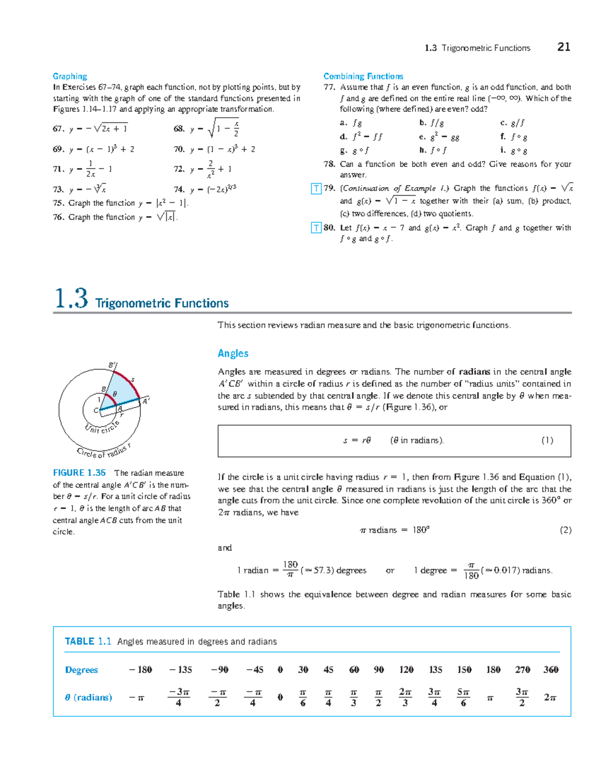 Math 1-3 - math work - 1 Trigonometric Functions 21 Combining Functions ...