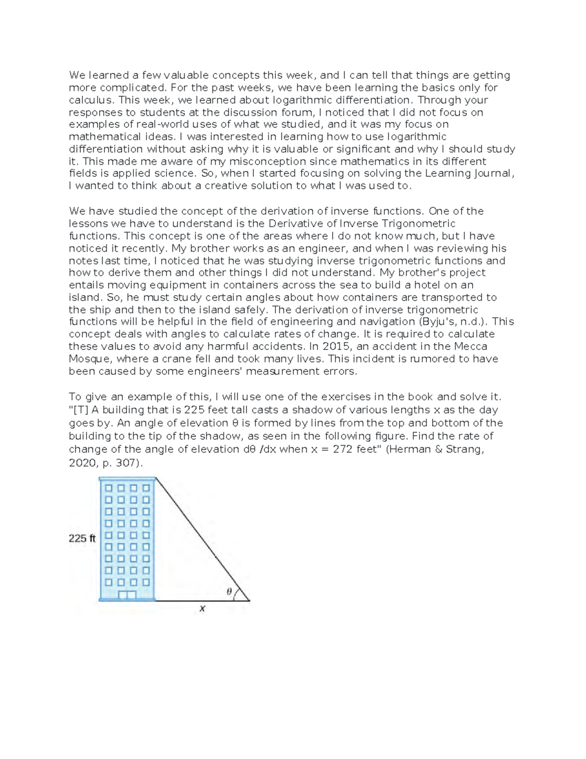 Cal Learning Journal Unit 5 - We learned a few valuable concepts this ...