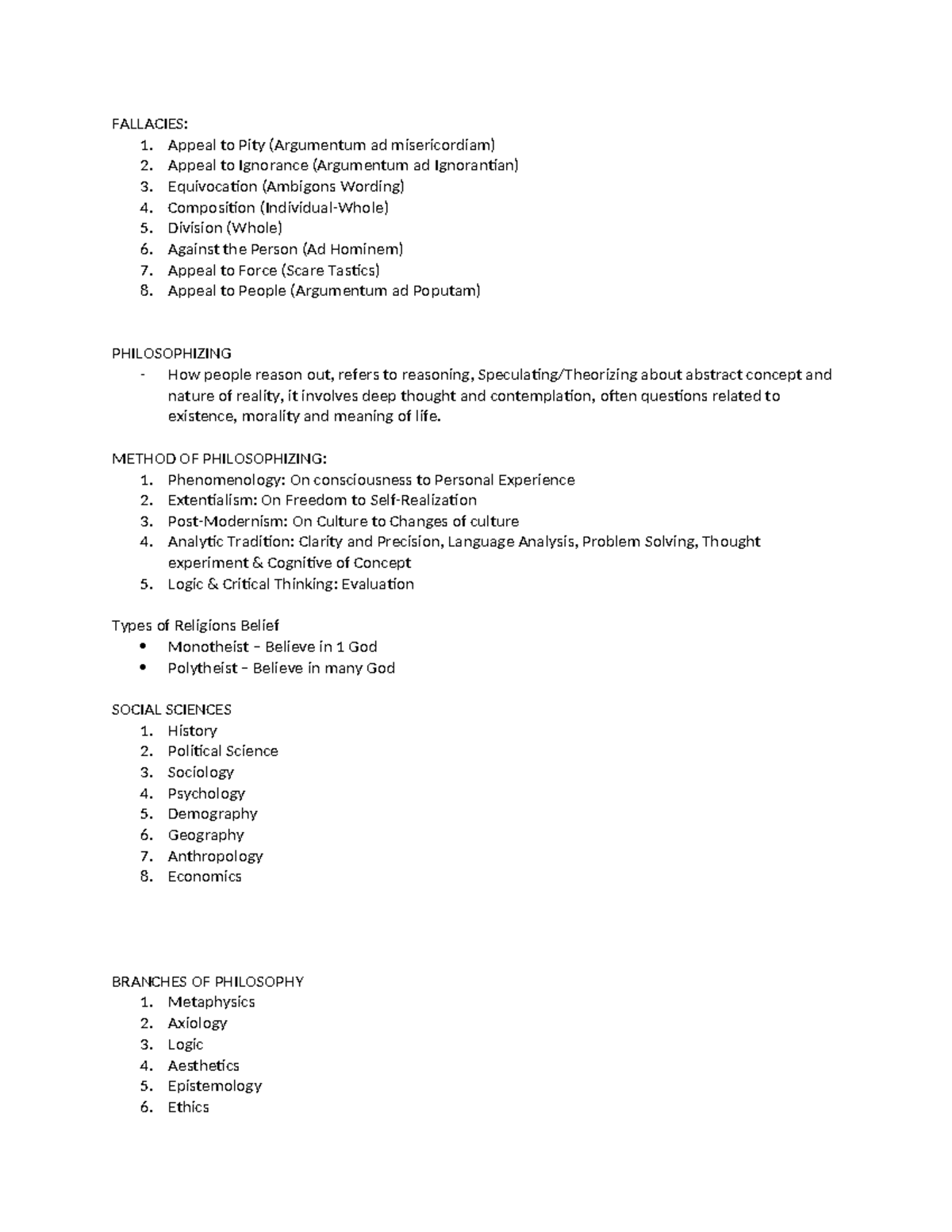 Philo Summary for scrap - FALLACIES: Appeal to Pity (Argumentum ad ...