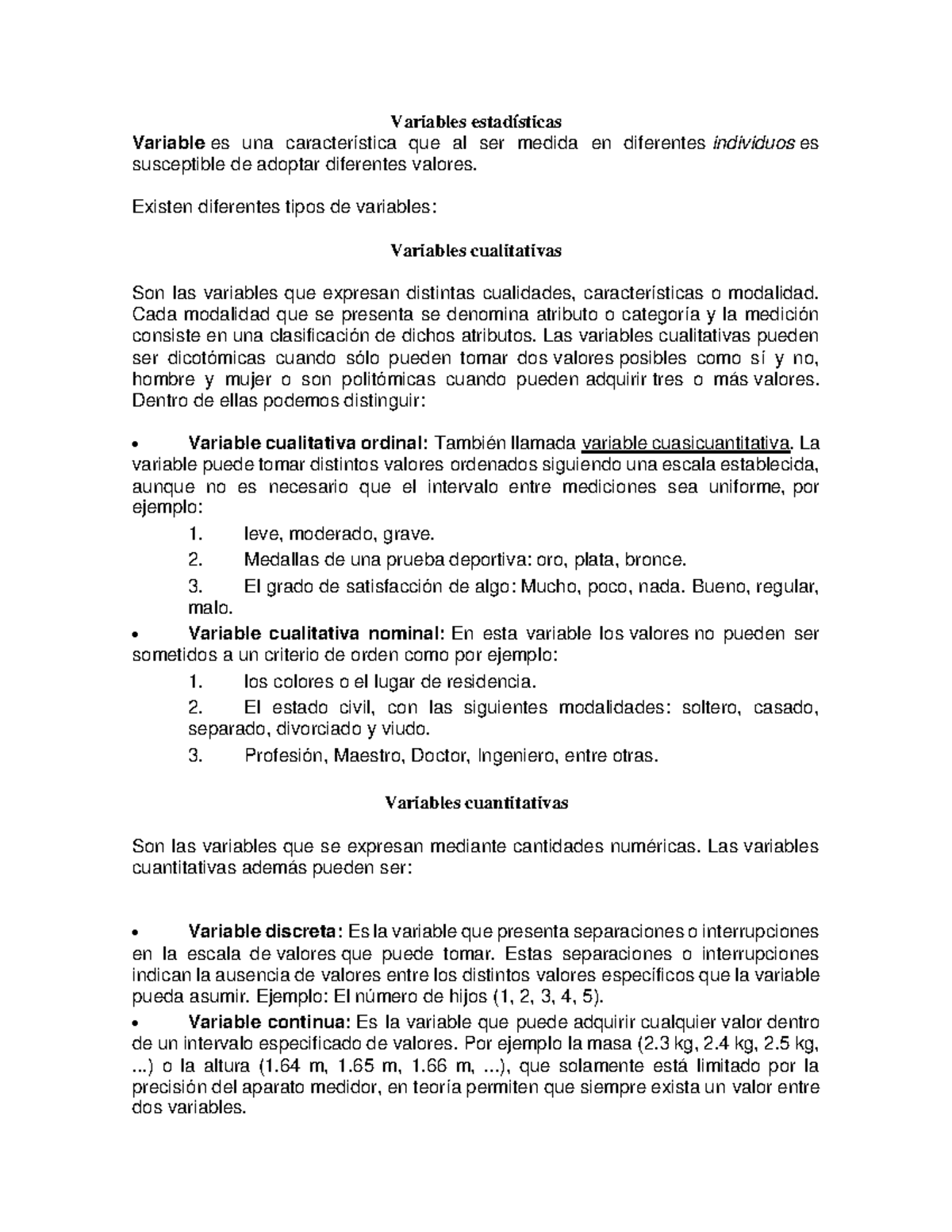 Variables Estadistica Variables Estadísticas Variable Es Una 0869