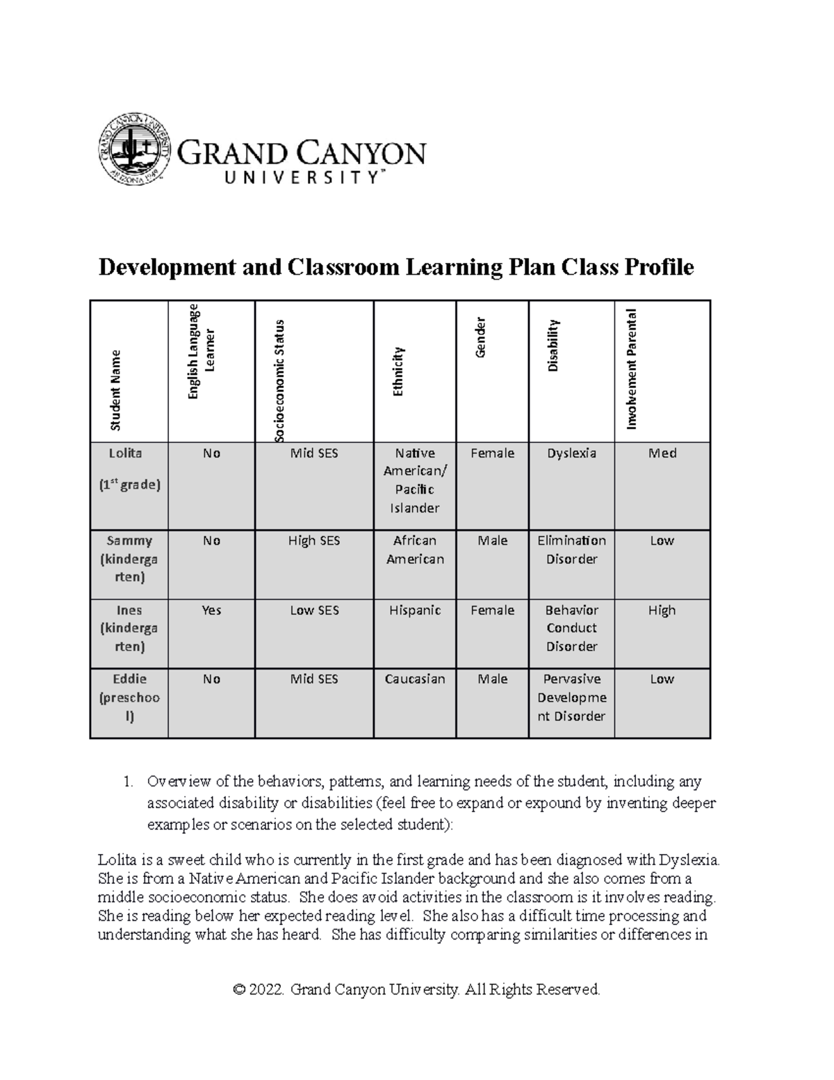 EDU-354-T8-Learning Plan and Template - Development and Classroom ...