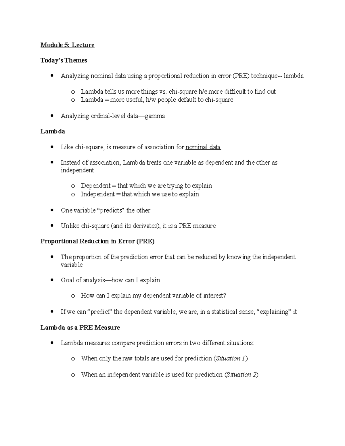 Module 5 Lecture - Notes - Module 5: Lecture Today’s Themes Analyzing ...