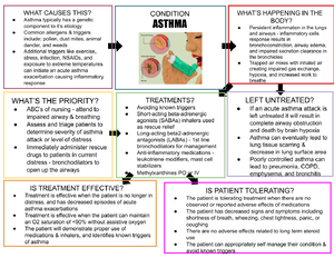 asthma concept map - NUR 3050 - Studocu