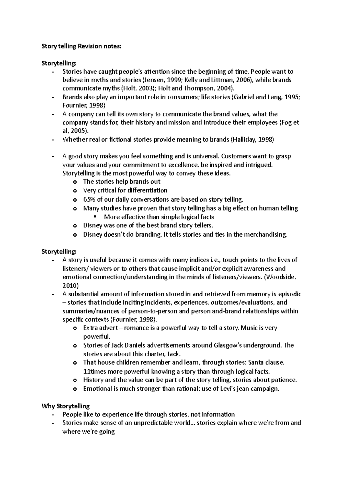 S2 L4 -Story telling Revision notes - Story telling Revision notes ...