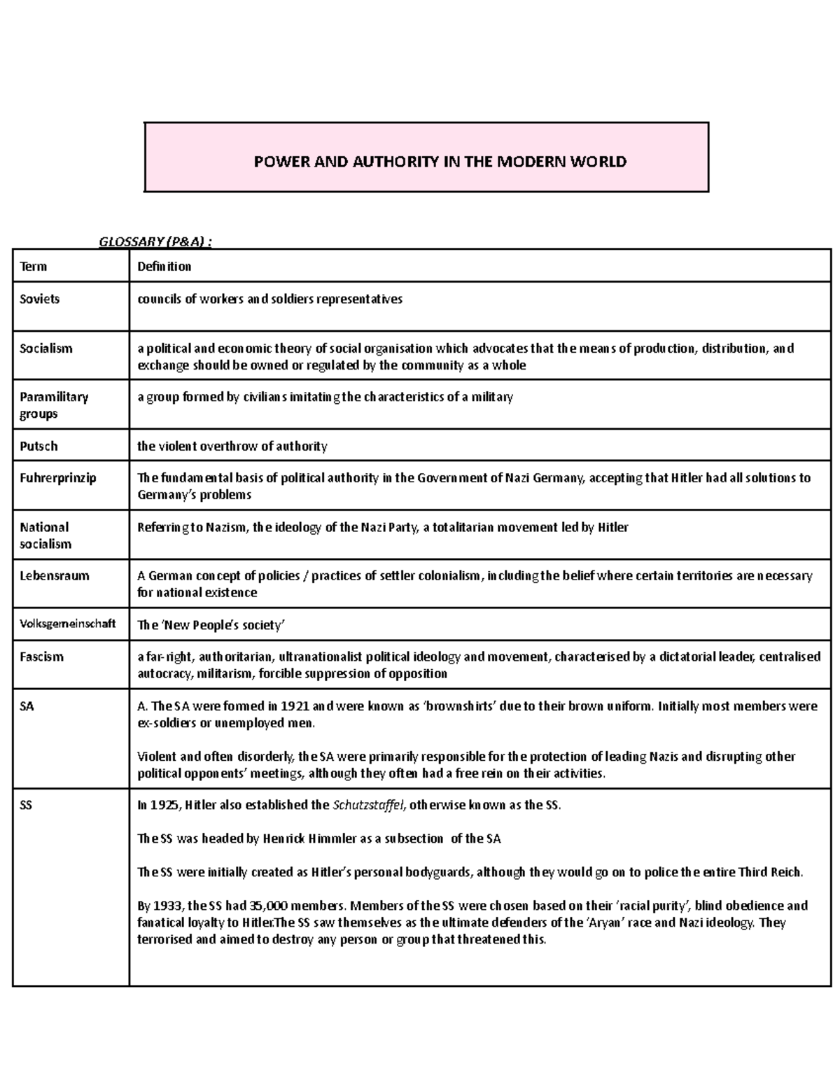 Power AND Authority IN THE Modern World - POWER AND AUTHORITY IN THE ...