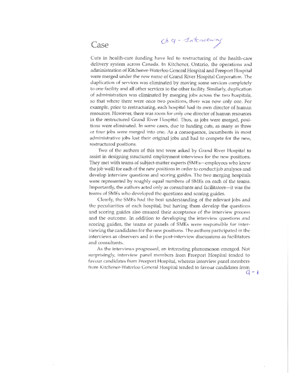 Chapter 9 Interviewing - HRMT 624 - Studocu