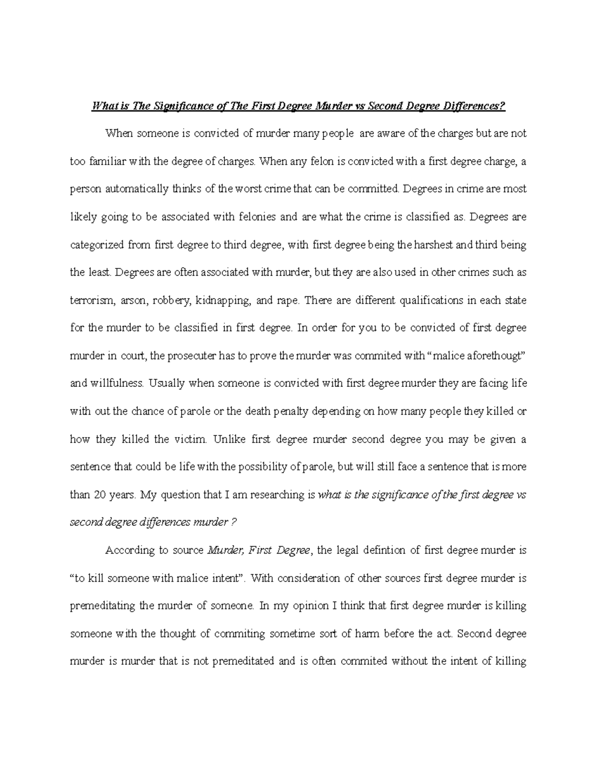 Fwa 4 The Significance Of First Degree And Second degree Murder fwa-4-the-significance-of-first-degree-and-second-degree-murder