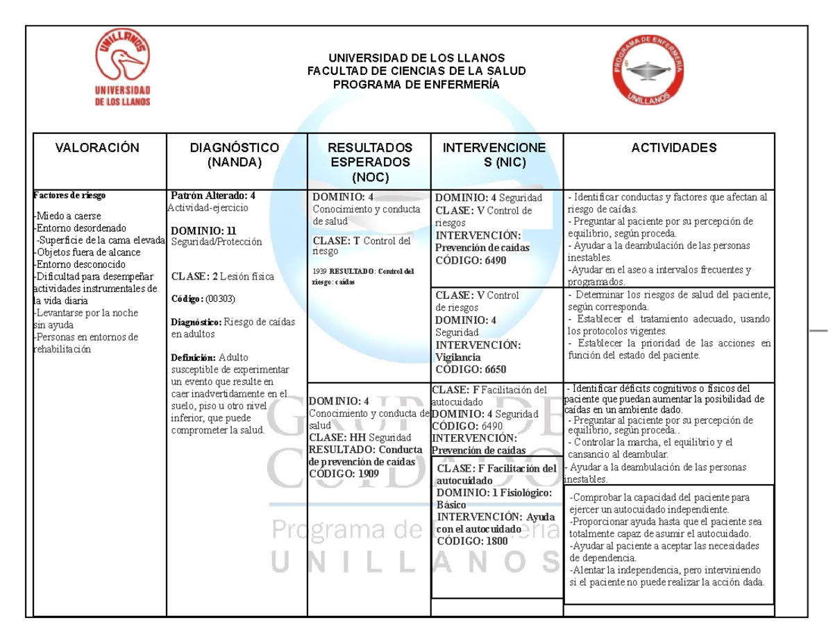 PAE DE RIESGO :) - UNIVERSIDAD DE LOS LLANOS FACULTAD DE CIENCIAS DE LA ...