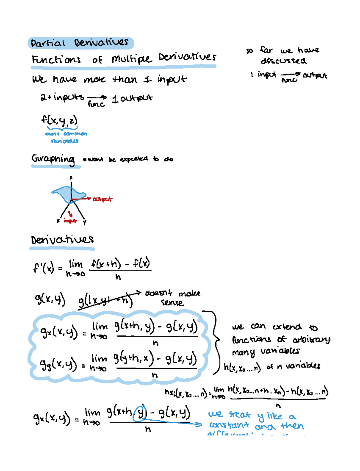 Lecture 39 Partial Derivatives - artial Derivatives Functions of ...