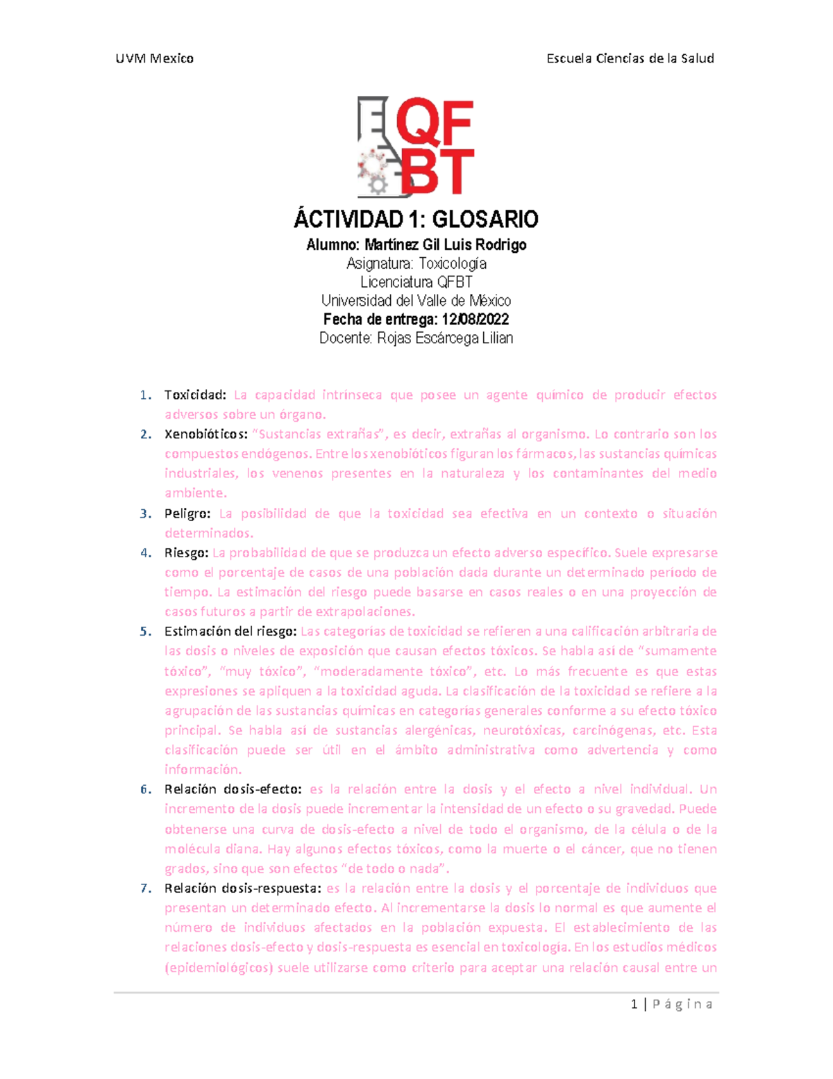 Martínez Gil Luis Rodrigo ACT 1 Glosario - ¡CTIVIDAD 1: GLOSARIO Alumno: MartÌnez Gil Luis ...