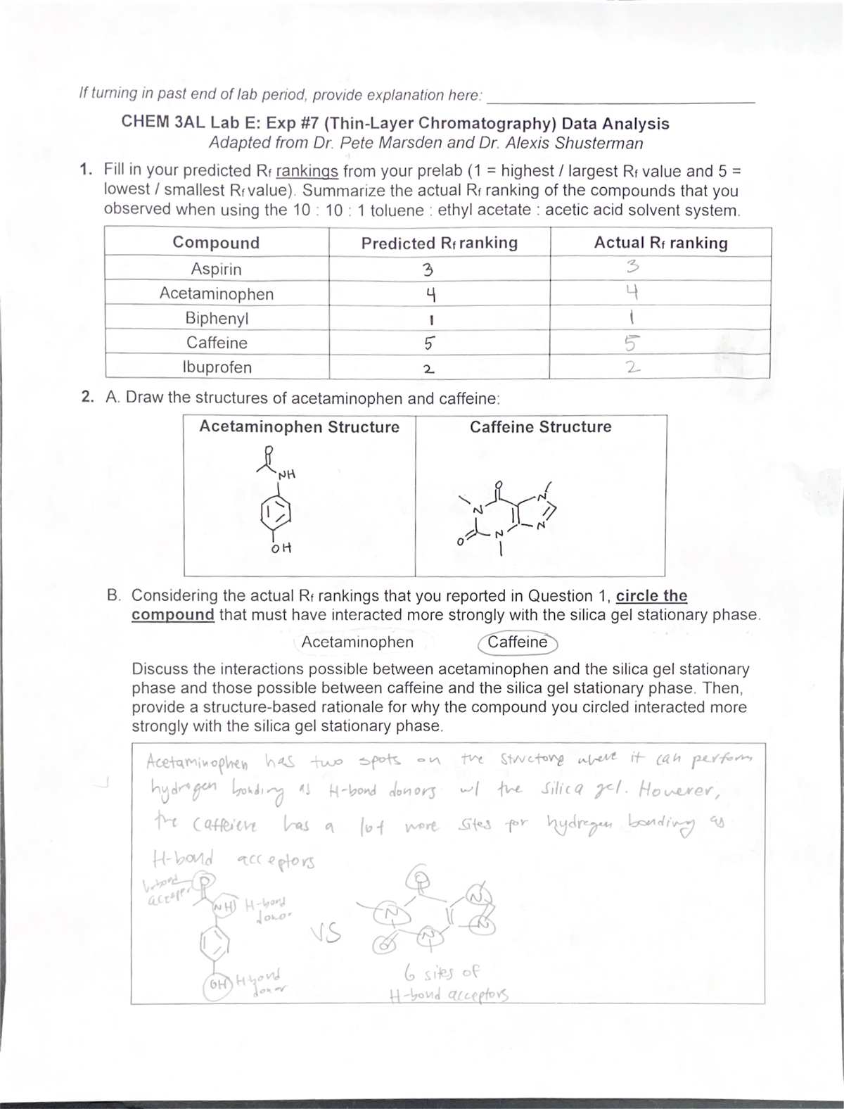 Lab E Data Analysis - CHEM 3AL - Studocu