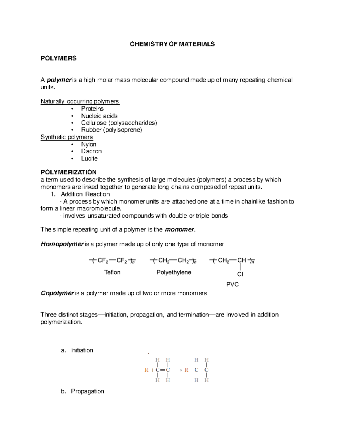 UNIT III Chem of Matls - Notes all about Chemistry of Materials. This ...