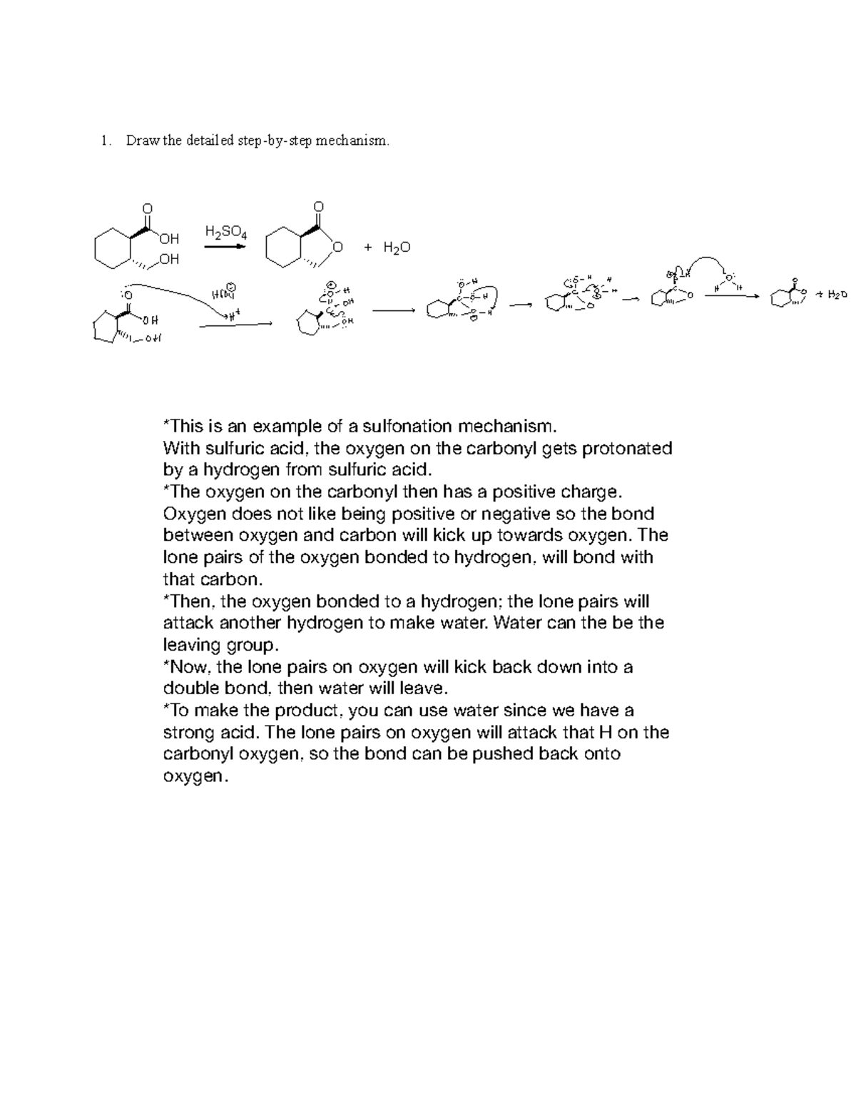 Mechanism-Assignment 5 - 1. Draw the detailed step-by-step mechanism ...