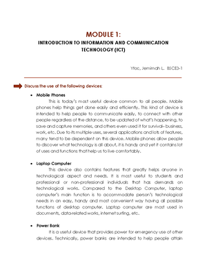 Module 2 Lesson 1 - The Internet and World Wide Web - MODULE 2 LESSON 1 ...