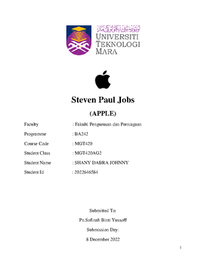 MGT028 Dimension OF Product Quality - FACULTY OF BUSINESS MANAGEMENT ...