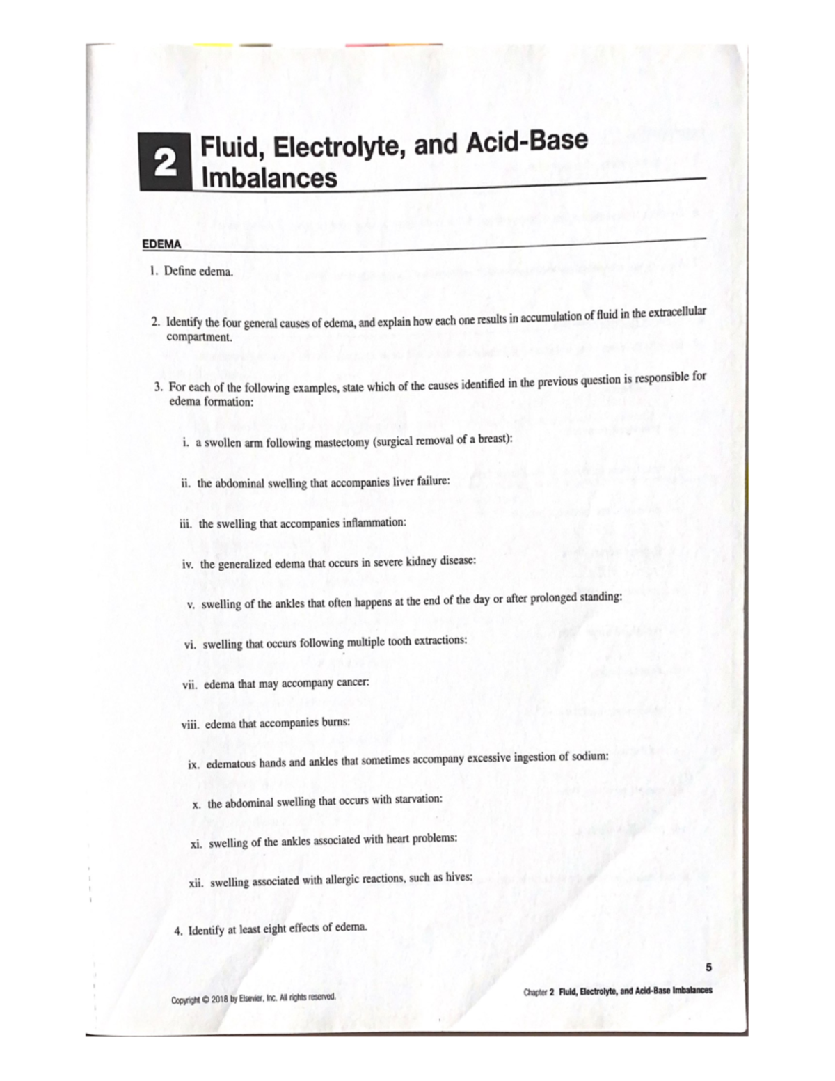 Fluid, Electrolyte, and Acid-Base questions - NURS1420P - Studocu