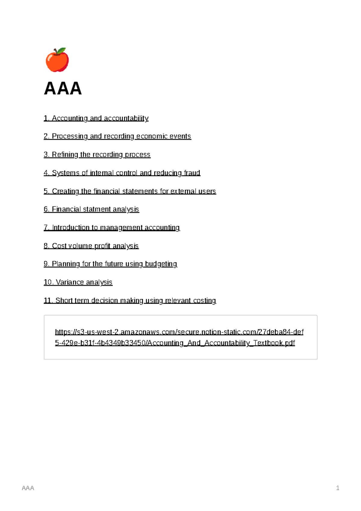 Accounting and Accountability Notes - A - Studocu