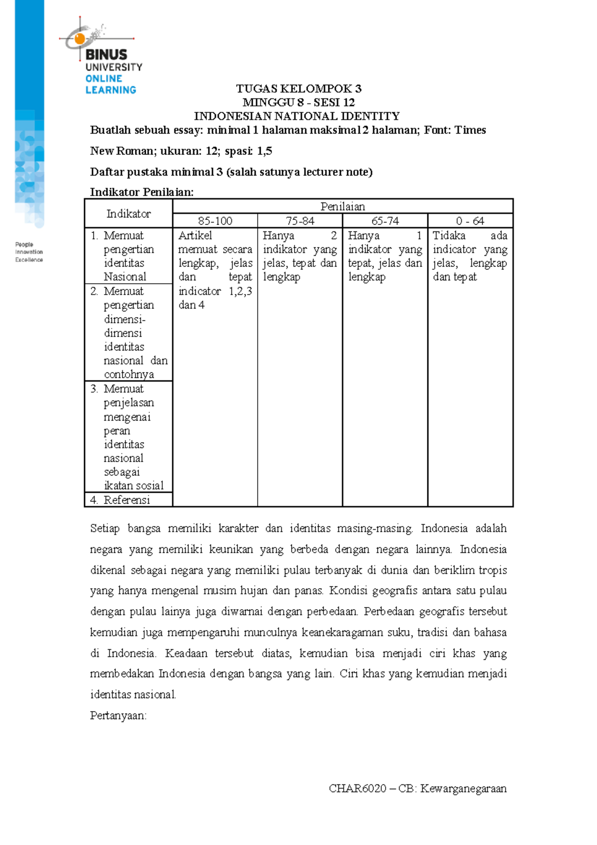 2121 CHAR602003 8 DWEA TK3-W8-S12-R2 TEAM2 - TUGAS KELOMPOK 3 MINGGU 8 - SESI 12 INDONESIAN ...