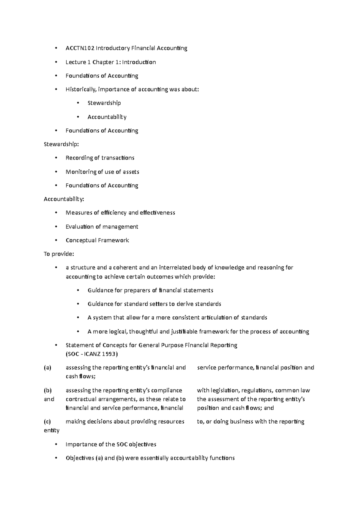 Introductory Financial Accounting - ACCTN102 Introductory Financial ...