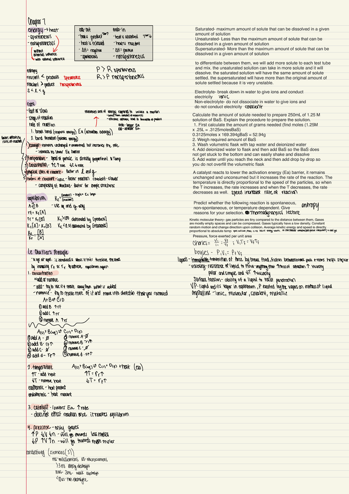 Chm 105 Coursework - Saturated- maximum amount of solute that can be dissolved in a given amount ...