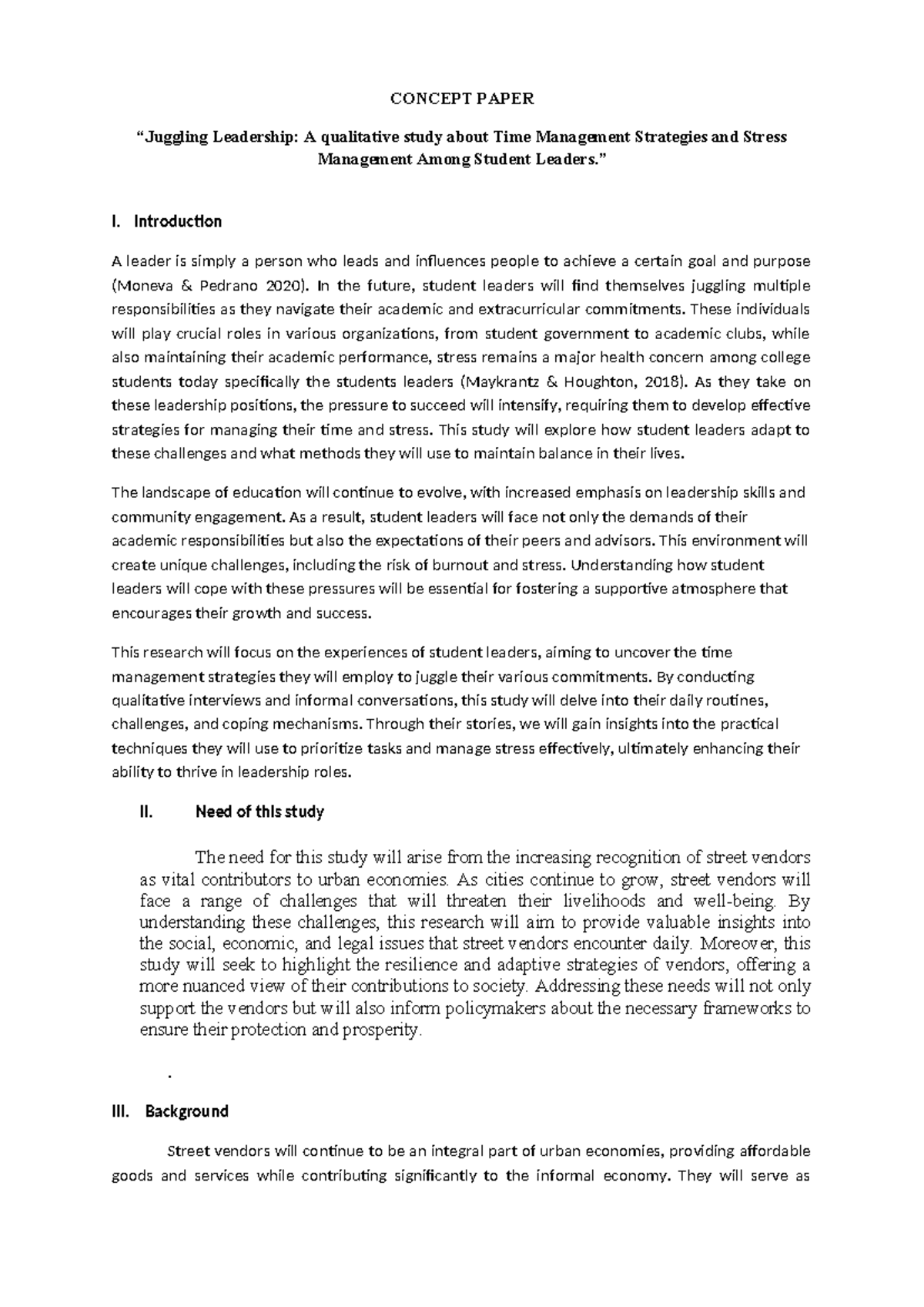 453182318 Concept Paper Sample - CONCEPT PAPER “Juggling Leadership: A ...